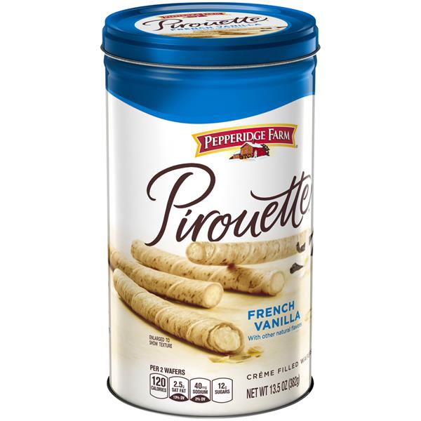 Pepperidge Farm French Vanilla Creme Filled Pirouette Rolled Wafers ...