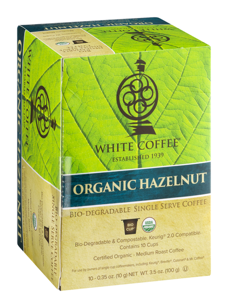 White Coffee Organic Hazelnut Single Serve Coffee | Hy-Vee Aisles ...