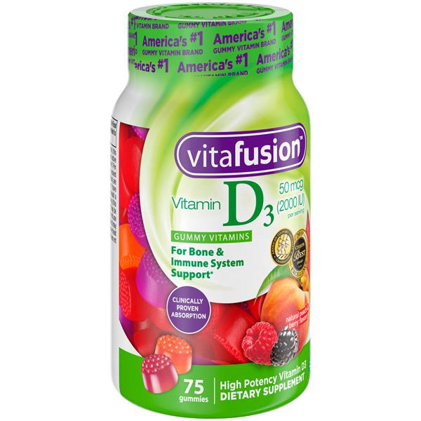 Vitafusion Vitamin D3 2000 Iu Formula Dietary Supplement Adult Vitamin ...