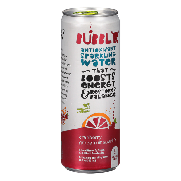 Bubbl'r Cranberry Grapefruit Sparkl'r Antioxidant Sparkling Water | Hy ...