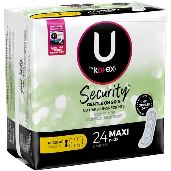 U by Kotex Regular Maxi Pads | Hy-Vee Aisles Online Grocery Shopping