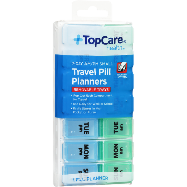 TopCare Travel Pill Containers 7 Day AM PM Hy Vee Aisles Online