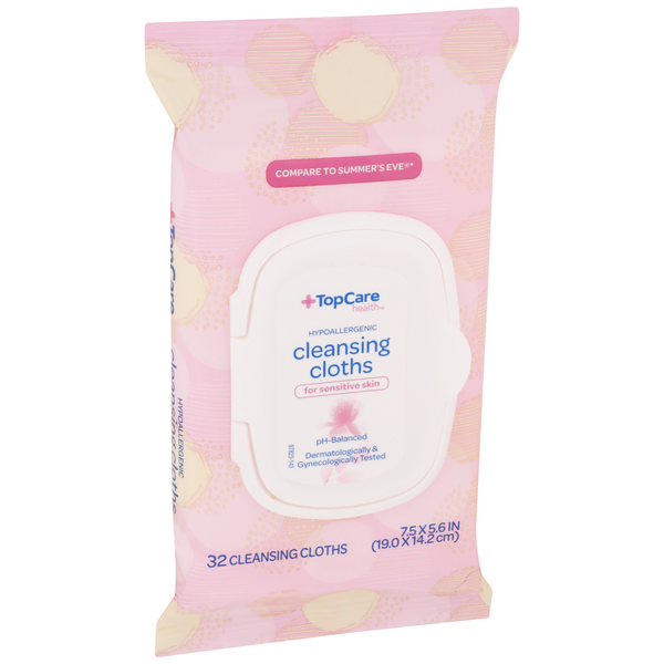 TopCare HypoAllergenic Cleansing Cloths For Sensitive Skin | Hy-Vee ...
