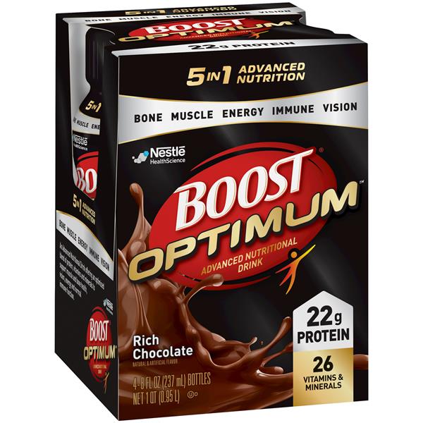 Boost Optimum Rich Chocolate Advanced Nutritional Drink 4Pk | Hy-Vee ...