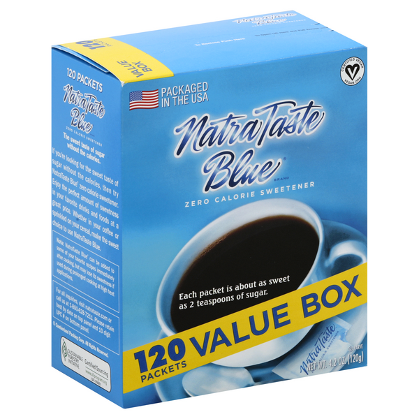 NatraTaste Blue Zero Calorie Sweetener 120 Packets | Hy-Vee Aisles ...