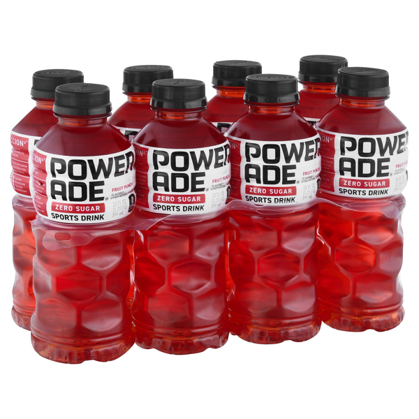 Powerade Zero Fruit Punch Sports Drink 8 Pack | Hy-Vee Aisles Online ...