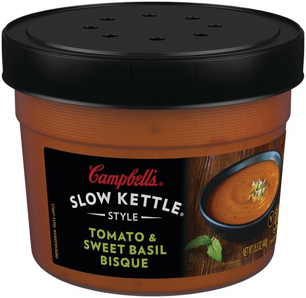 Campbells Slow Kettle Tomato And Sweet Basil Bisque Hy Vee Aisles