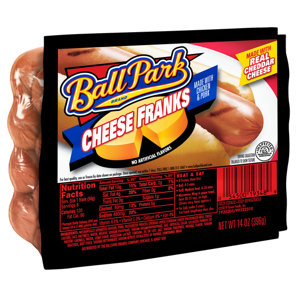 Ball Park Original Cheddar Cheese Franks | Hy-Vee Aisles Online Grocery ...