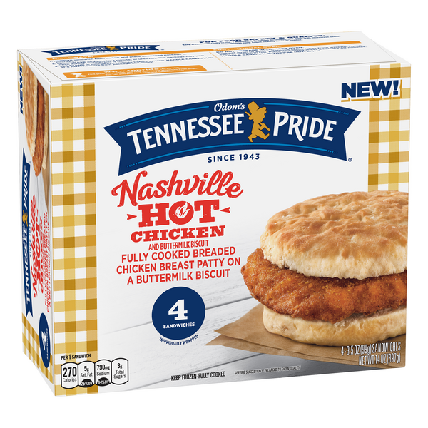 Tennessee Pride Nashville Hot Chicken and Buttermilk Biscuit 4 - 3.5 oz ...
