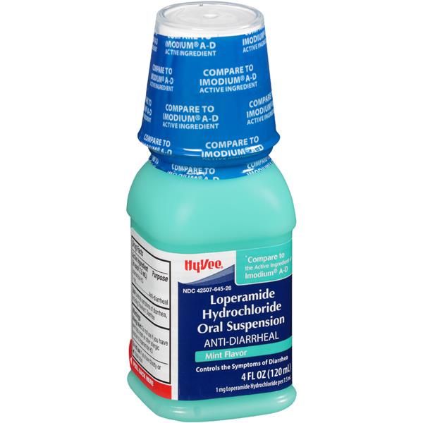 Hy-Vee Loperamide Hydrochloride Oral Suspension Mint Flavor | Hy-Vee ...