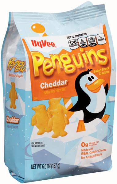 Hy-Vee Penguins Cheddar Baked Snack Crackers | Hy-Vee Aisles Online ...