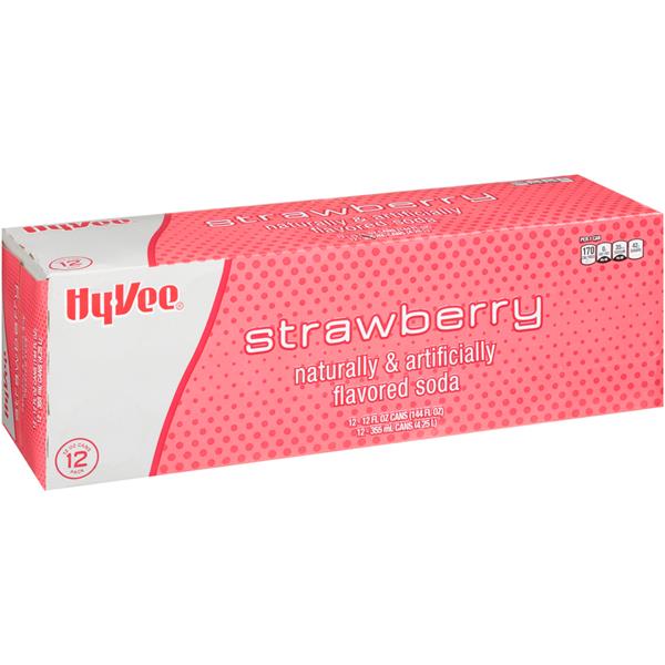 Hy-Vee Strawberry Soda 12 Pack | Hy-Vee Aisles Online Grocery Shopping
