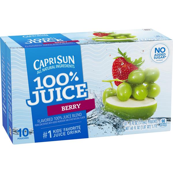 Capri Sun Berry 100% Juice 10Pk | Hy-Vee Aisles Online Grocery Shopping