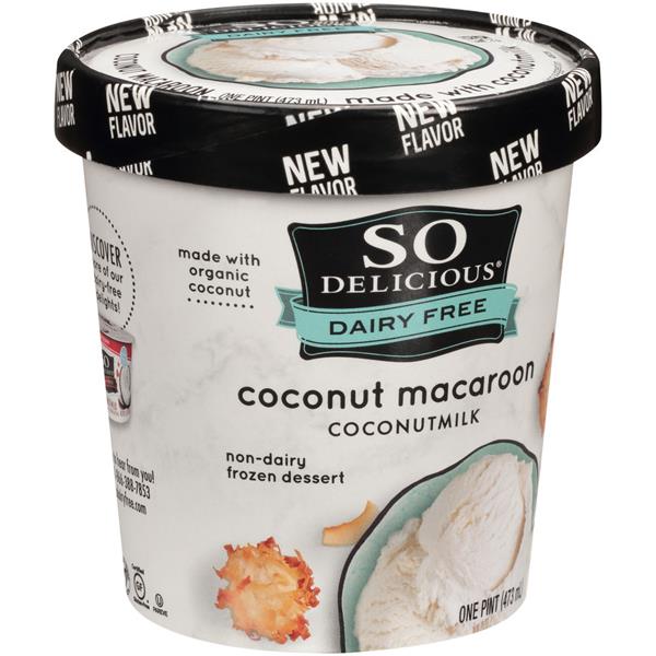So Delicious Dairy Free Coconut Macaroon Coconutmilk Non-Dairy Frozen ...