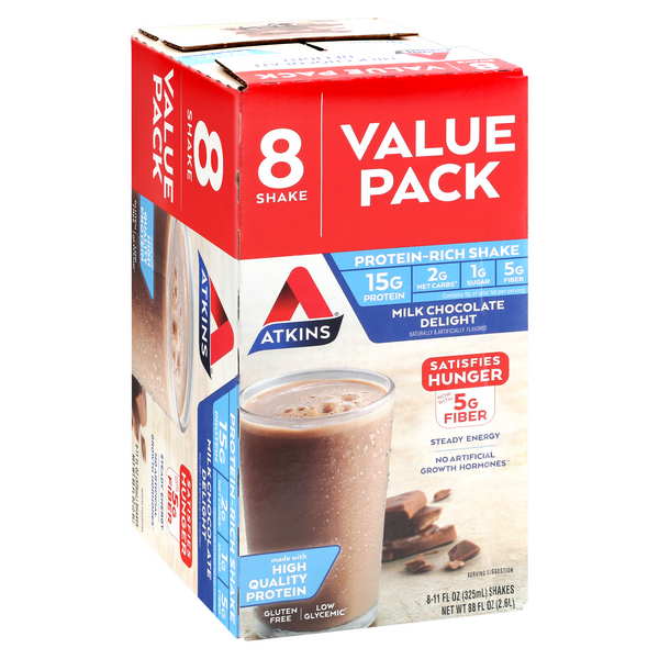 Atkins Advantage Milk Chocolate Delight Shake 8PK | Hy-Vee Aisles ...