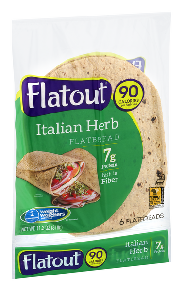 Flatout Light Italian Herb Flatbread 6CT | Hy-Vee Aisles Online Grocery ...