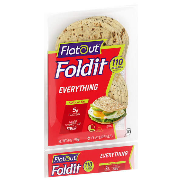 Flatout Foldit Everything Artisan Flatbread 6Ct | Hy-Vee Aisles Online ...