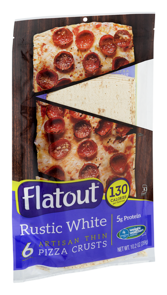 Flatout Rustic White Artisan Thin Pizza Crust Flatbread 6Ct | Hy-Vee ...