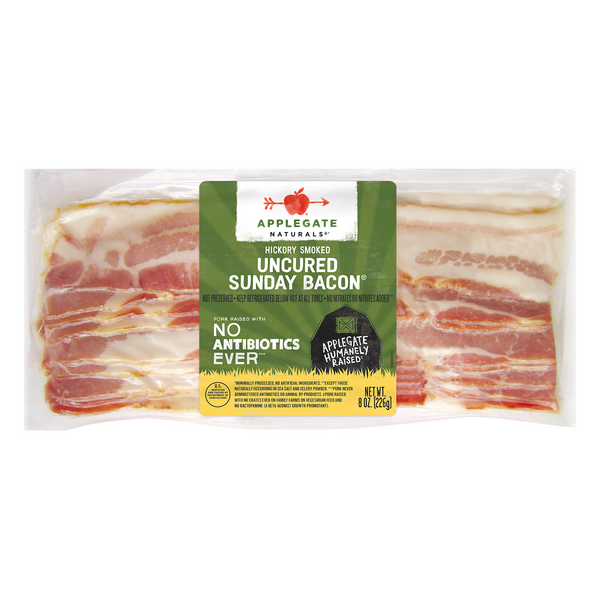 Applegate Naturals Uncured Sunday Bacon Hickory Smoked | Hy-Vee Aisles ...