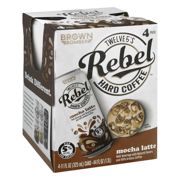 Rebel Hard Coffee Malt Beverage, Mocha Latte, 4Pk | Hy-Vee Aisles ...