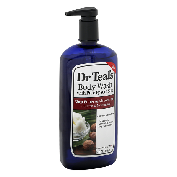 Dr Teal's With Pure Epsom Salt Shea Butter & Almond Oil Body Wash 24 oz ...
