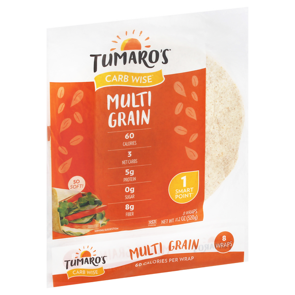 Tumaro's Wraps Low-In-Carb Multi-Grain 8CT | Hy-Vee Aisles Online ...