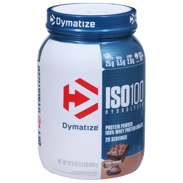 Dymatize Iso100 Hydrolyzed Protein Powder, Fudge Brownie | Hy-Vee ...
