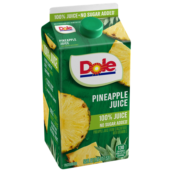 Dole Pineapple Juice, 100% Juice, No Sugar Added | Hy-Vee Aisles Online ...