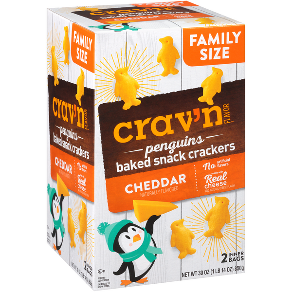 Crav'N Flavor Cheddar Penguins Baked Snack Crackers | Hy-Vee Aisles ...