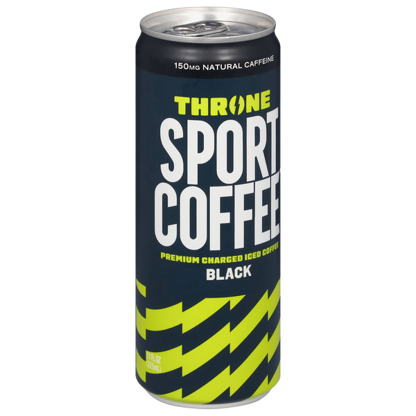 Throne Sport Coffee Iced Coffee, Premium Charged, Black | Hy-Vee Aisles ...