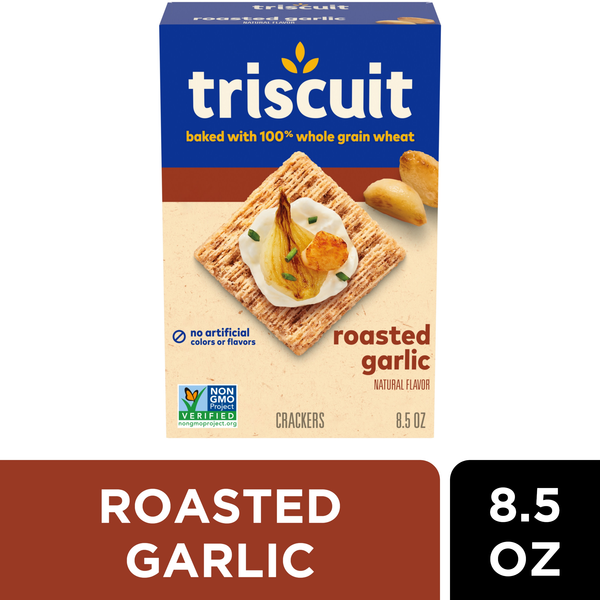 Triscuit Roasted Garlic Whole Grain Wheat Crackers | Hy-Vee Aisles ...