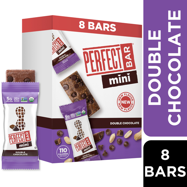 Perfect Bar Mini Gluten-Free Double Chocolate Protein Bar, Organic, 8 ...