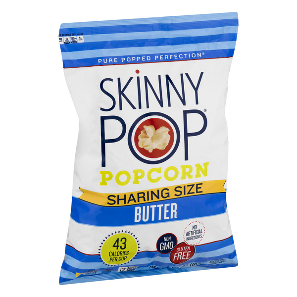 Skinny Pop Popcorn Butter Sharing Size | Hy-Vee Aisles Online Grocery ...