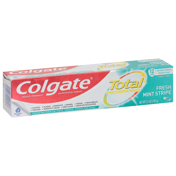 Colgate Total Gel Fresh Mint Stripe Toothpaste 5.1 oz | Hy-Vee Aisles ...