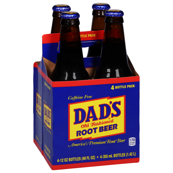 Dad's Old Fashioned Root Beer 4 Pack | Hy-Vee Aisles Online Grocery ...