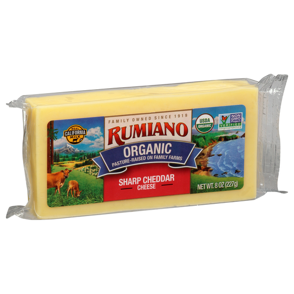 Rumiano Organic Sharp Cheddar Cheese | Hy-Vee Aisles Online Grocery ...