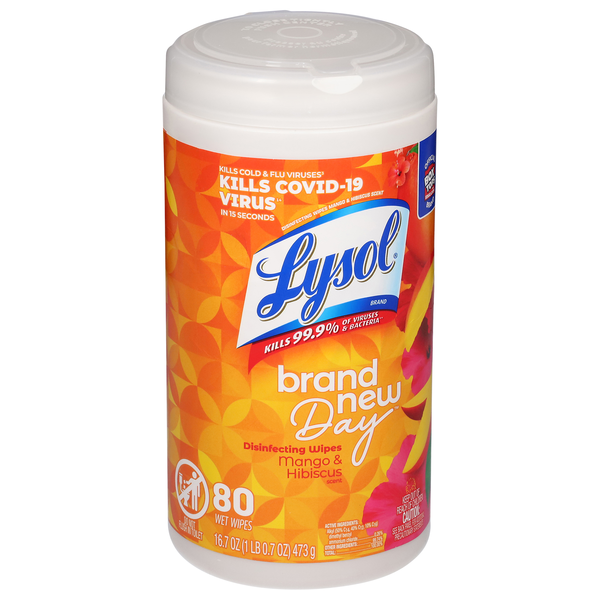 Lysol Disinfecting Wipes Tropical Scent 80 Count | Hy-Vee Aisles Online ...