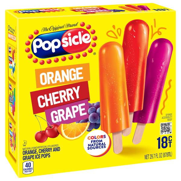 Popsicle Orange Cherry Grape 18Ct | Hy-Vee Aisles Online Grocery Shopping