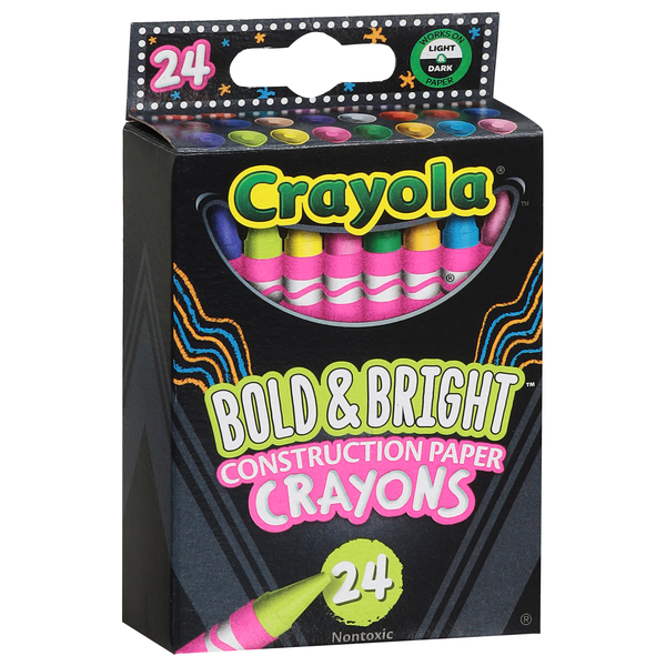 Crayola Bold & Bright Construction Paper Crayons | Hy-Vee Aisles Online ...
