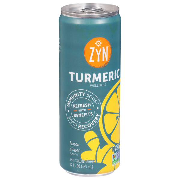 Zyn Turmeric Wellness Lemon Ginger Flavor Antioxidant Drink 12 fl oz ...