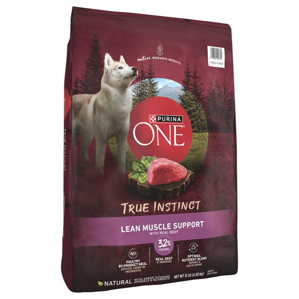 Purina One True Instinct Lean Muscle Support Dog Food, Adult, Real Beef ...