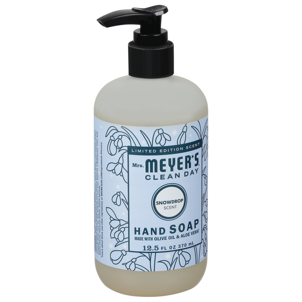 Mrs. Meyer's Clean Day Liquid Hand Soap, Limited Edition Snowdrop Scent ...