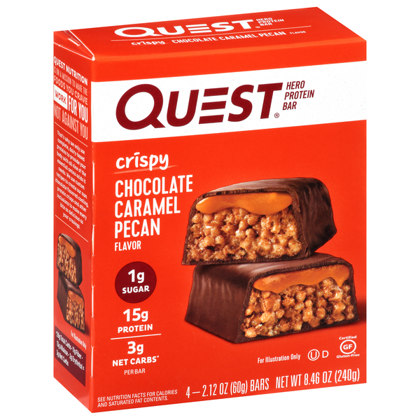 Quest Hero Chocolate Caramel Pecan Flavor Protein Bar 4 Count | Hy-Vee ...