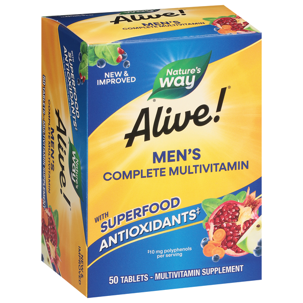 Alive! Complete Multivitamin, Men’s Energy, Tablets | Hy-Vee Aisles ...