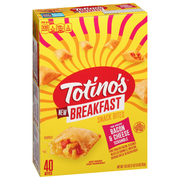 Totino's Breakfast Snack Bites, Bacon & Cheese Scramble, 40Ct | Hy-Vee ...