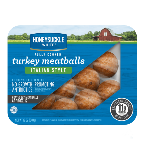 Honeysuckle White Fully Cooked Italian Style Turkey Meatballs | Hy-Vee ...