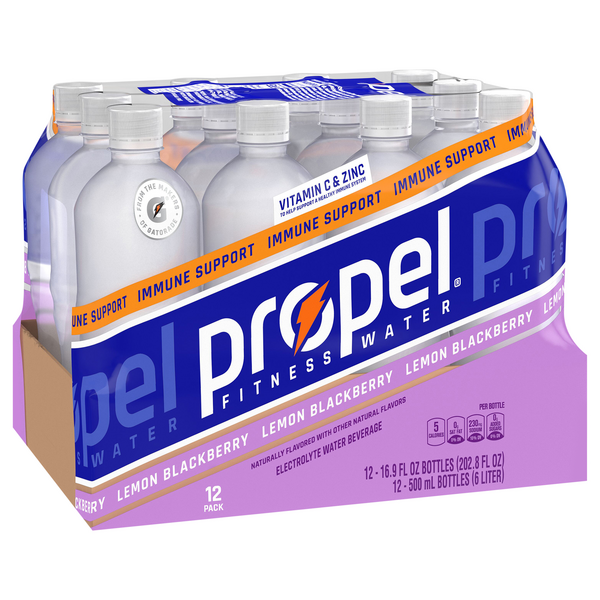 Propel Electrolyte Water Beverage, Lemon Blackberry, 12Pk | Hy-Vee ...