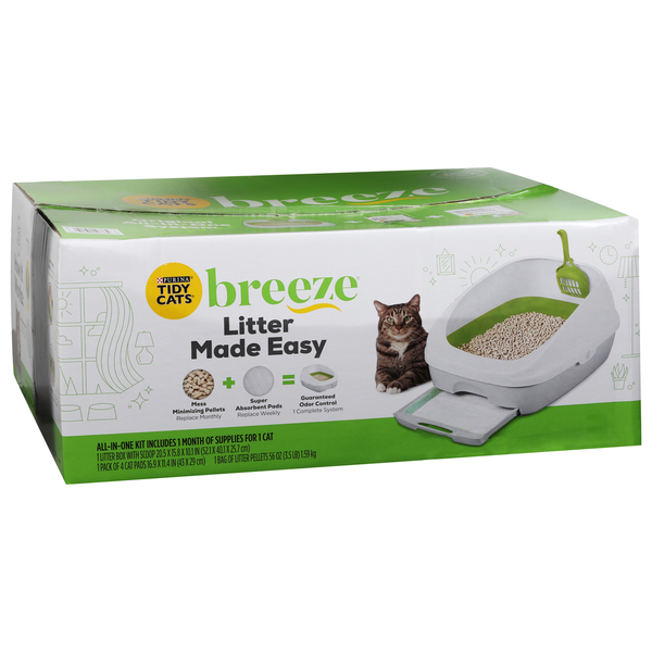 Tidy Cats Breeze Cat Litter Box Starter Kit For Multiple Cats | Hy-Vee ...