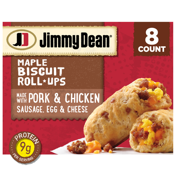 Jimmy Dean Maple Biscuit Roll-Ups, Sausage, Frozen Breakfast, 2 Count ...