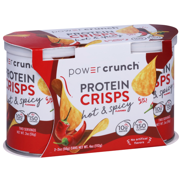 Power Crunch Crisps, Hot & Spicy Flavored, 2-2 oz Cans | Hy-Vee Aisles ...